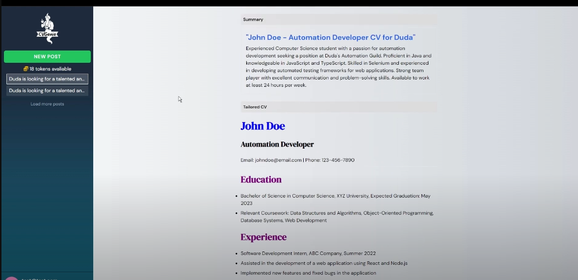 GitHub - nitzanto/CVGenie: CVGenie, a software as a service application that utilizes generative ...