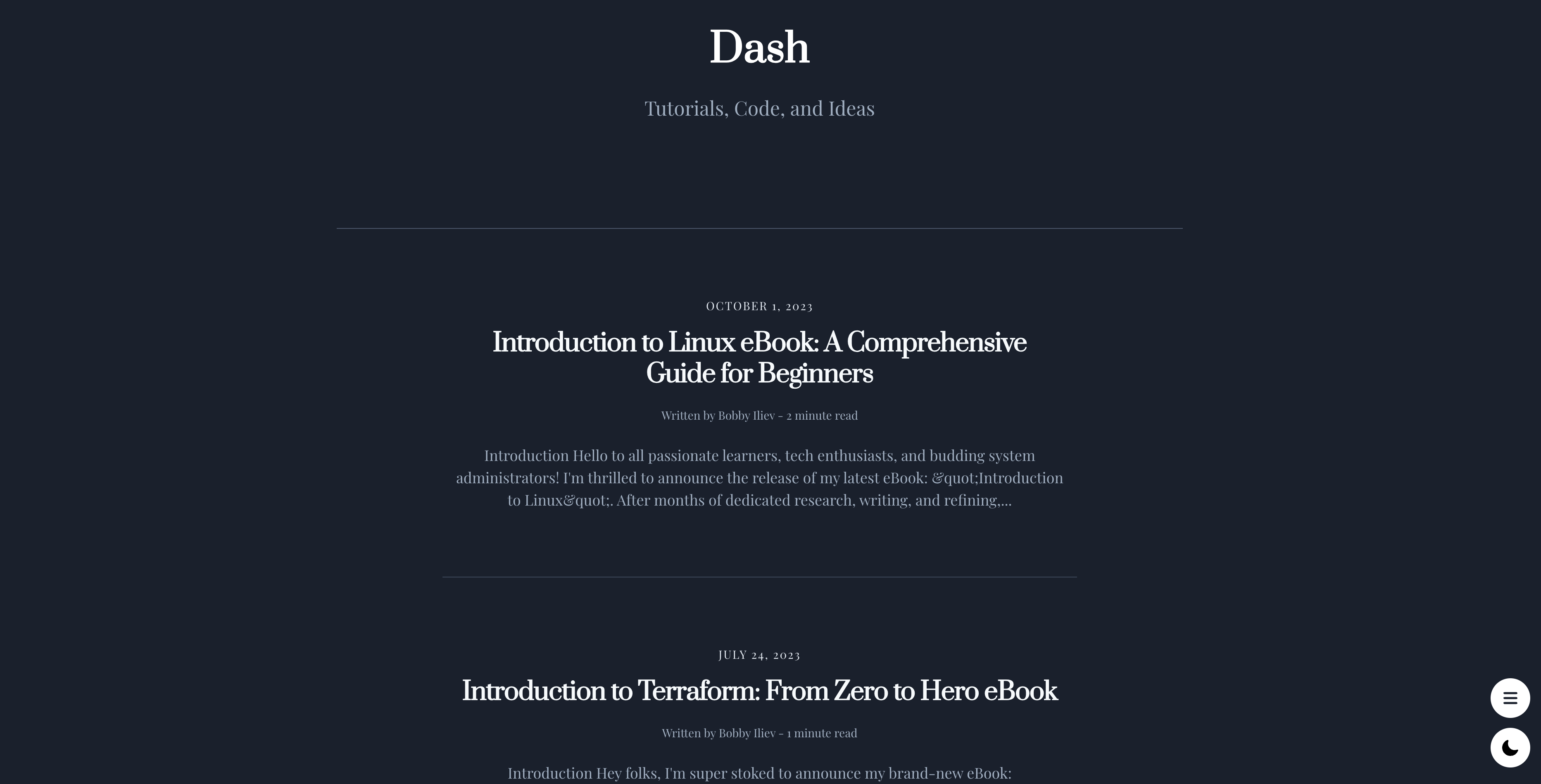 Github Static Templatesdash A Minimalistic Template For Your Blog 3427