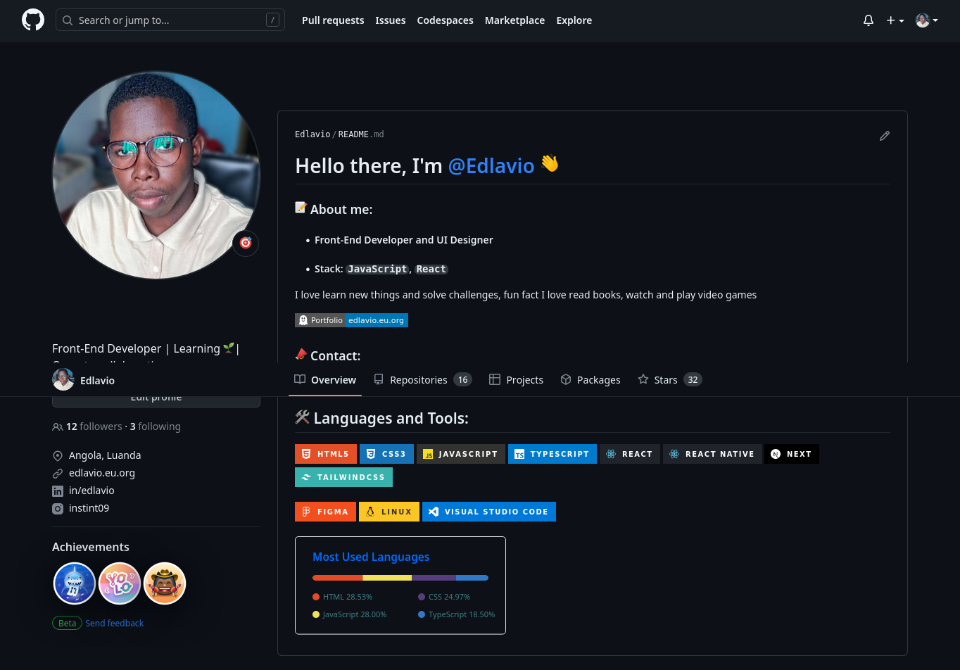 [PROFILE ADDITION] · Issue #1849 · EddieHubCommunity/awesome-github ...