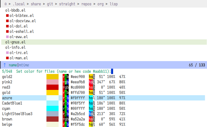 GitHub - karthink/dired-delight: Tag files with colors in Dired